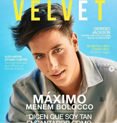 Máximo Menem Bolocco posó para una revista chilena y realizó duras ...