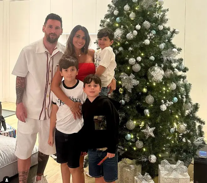 Cómo pasaron la Navidad los Messi, campeones del Mundo