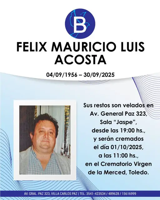 Murió Félix Acosta, un político del MAC que acompañó a Dellamaggiore