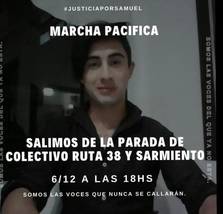 Convocan a una marcha para pedir justicia por la muerte de Samuel Tobares