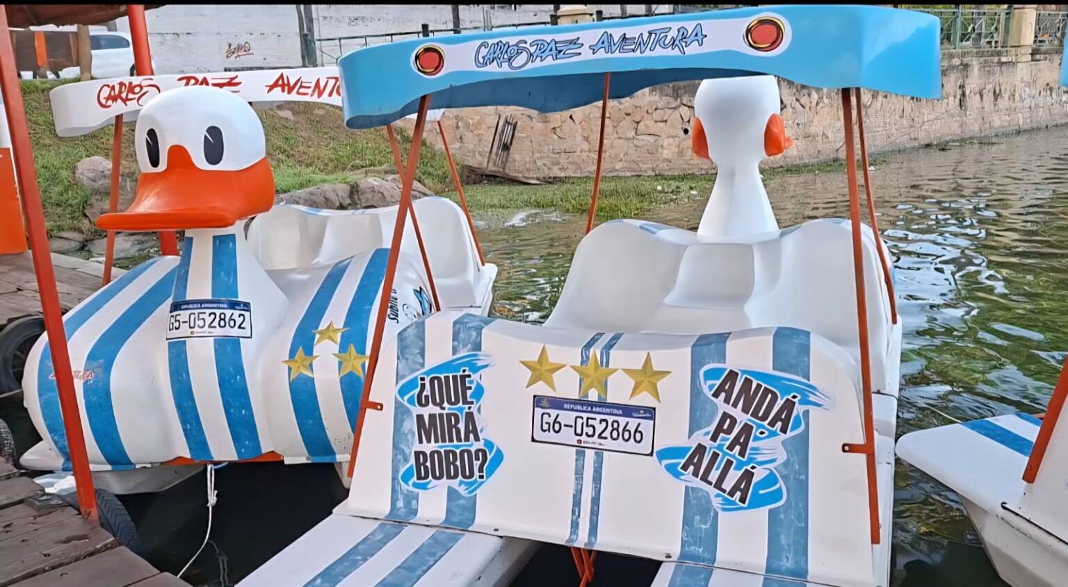 La “Spatoneta” llegó al lago San Roque: así son los hidropedales ...